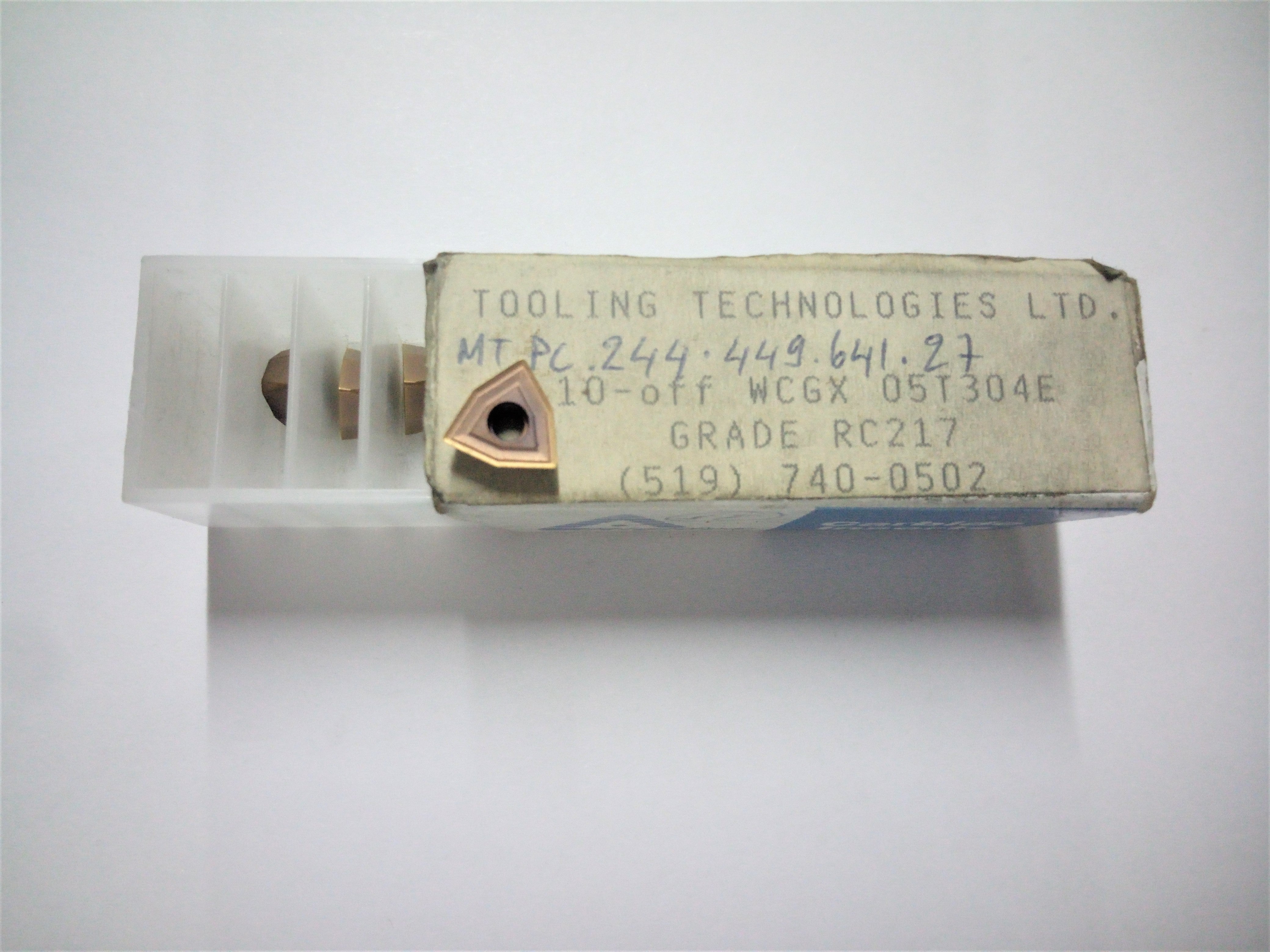CARBIDE INSERT; DRILLING; WCGX 05T304E RC217